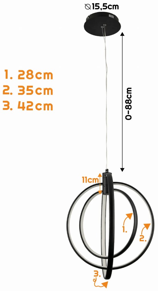 BERGE Stropní LED lampa Austin 36W CCT