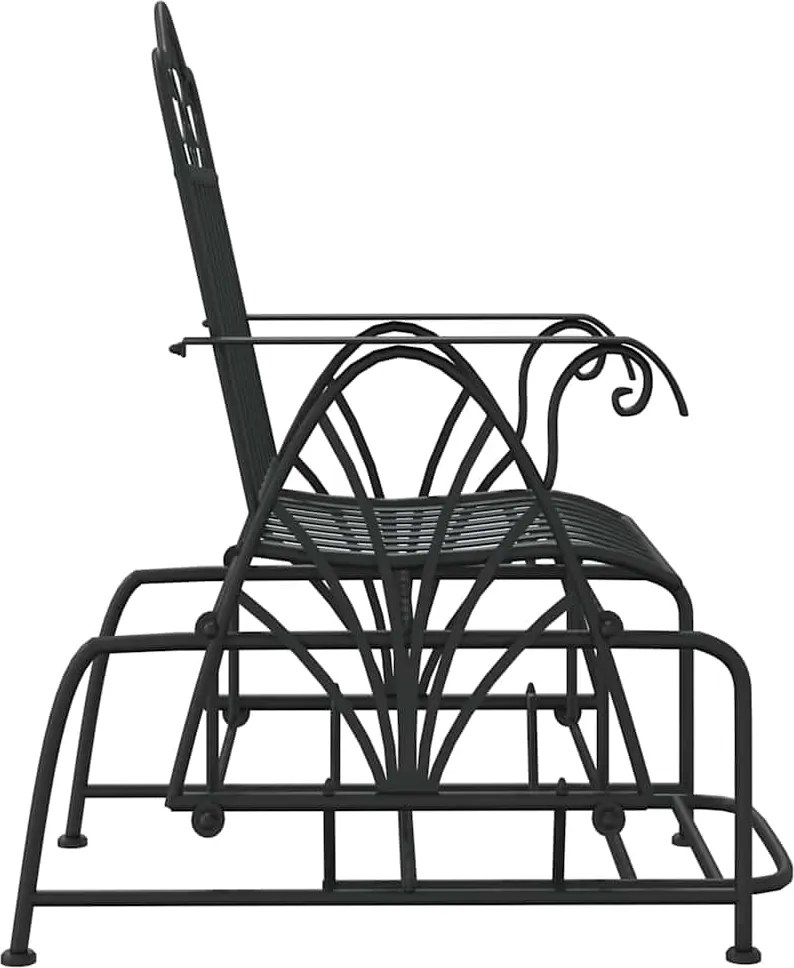Lavice glider 61 cm černá ocel 318834