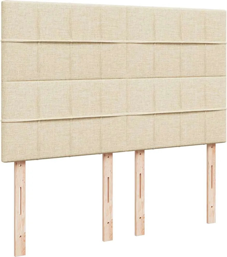 Box spring postel s matrací krémová 140x200 cm textil 3292084