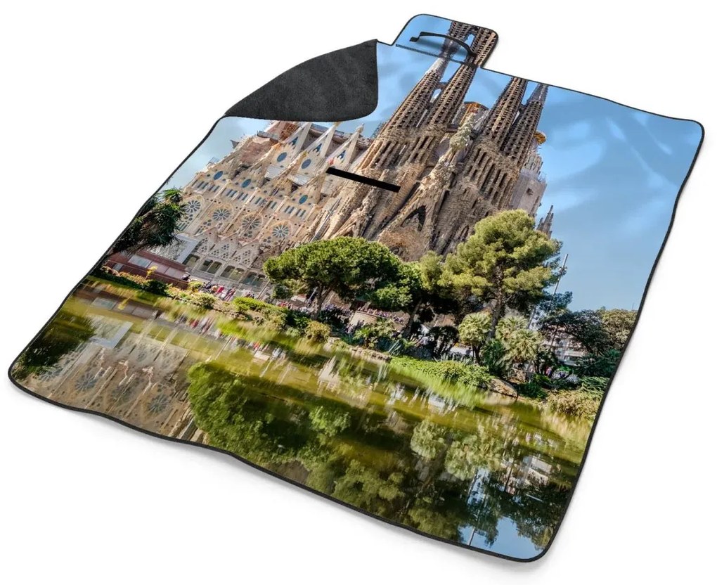Sablio Plážová deka Barcelona Sagrada Familia: 200x140 cm