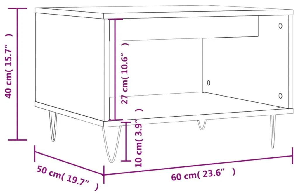 Konferenční stolek černý 60 x 50 x 40 cm kompozitní dřevo - Default Title