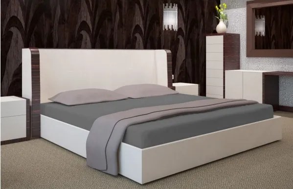 Tmavě šedá plachta na postel 160x200 cm Šířka: 160 cm | Délka: 200 cm