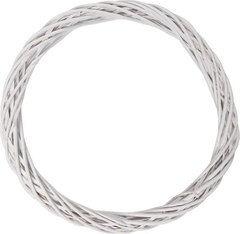 Bílý antik ratanový věnec Wreath Rattan XL - Ø 50*5 cm