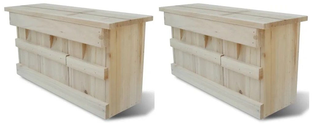 Ptačí budka pro špačky 2 ks 44 x 15,5 x 21,5 cm dřevo 276008