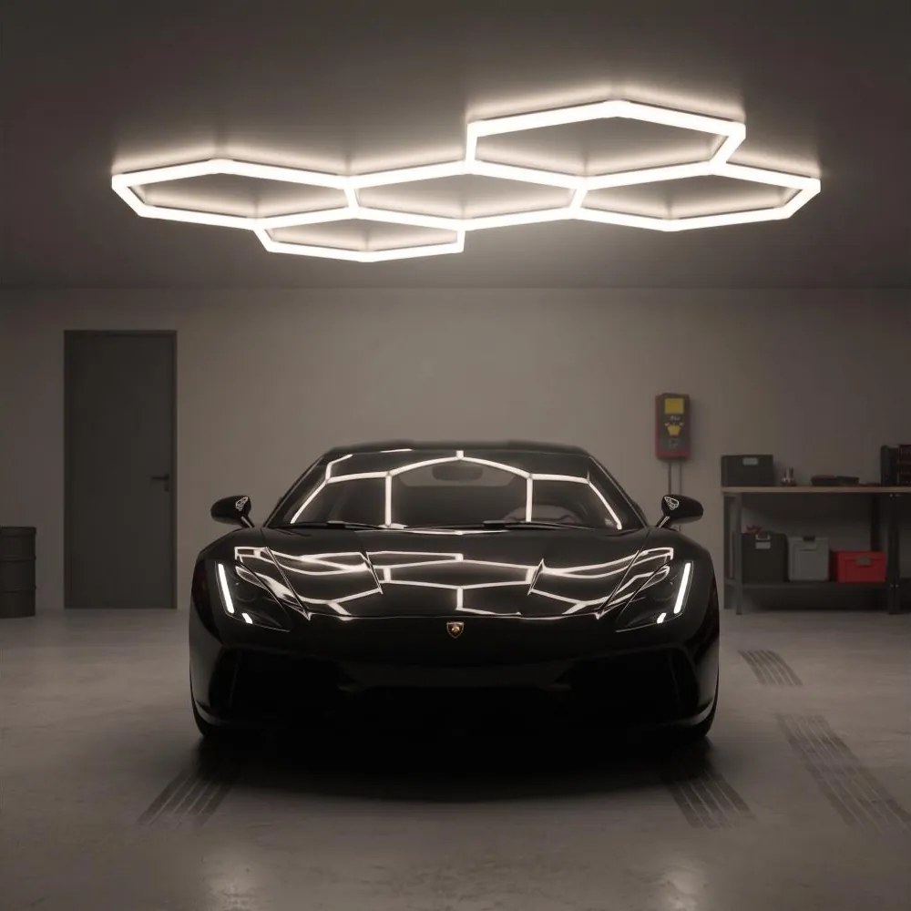 LED Stropní svítidlo HEXLINE LED/216W/230V 4000K 208x300 cm bílá