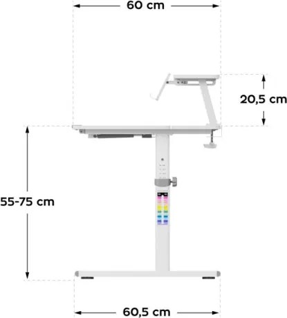 Dětský rostoucí psací stůl Mark Adler Study 3.7 Grey