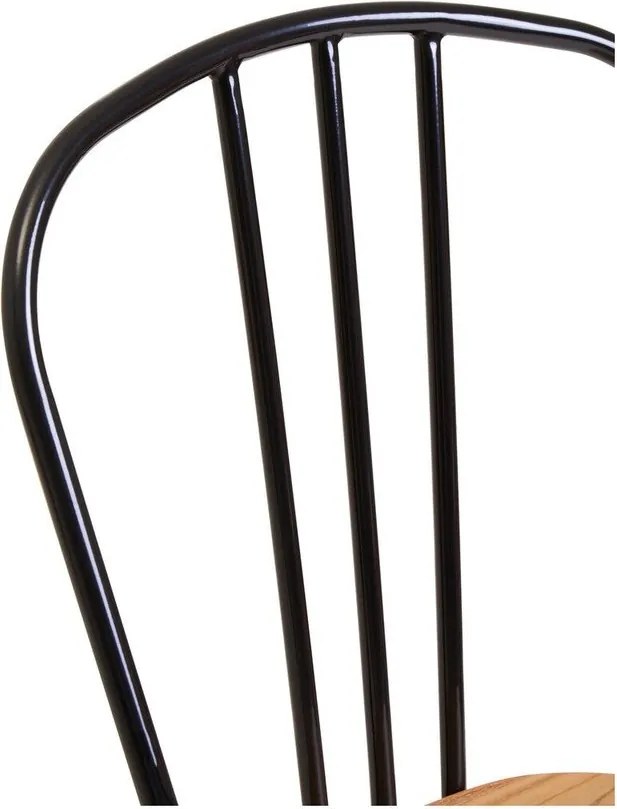 Černá jídelní židle z jilmového dřeva District – Premier Housewares