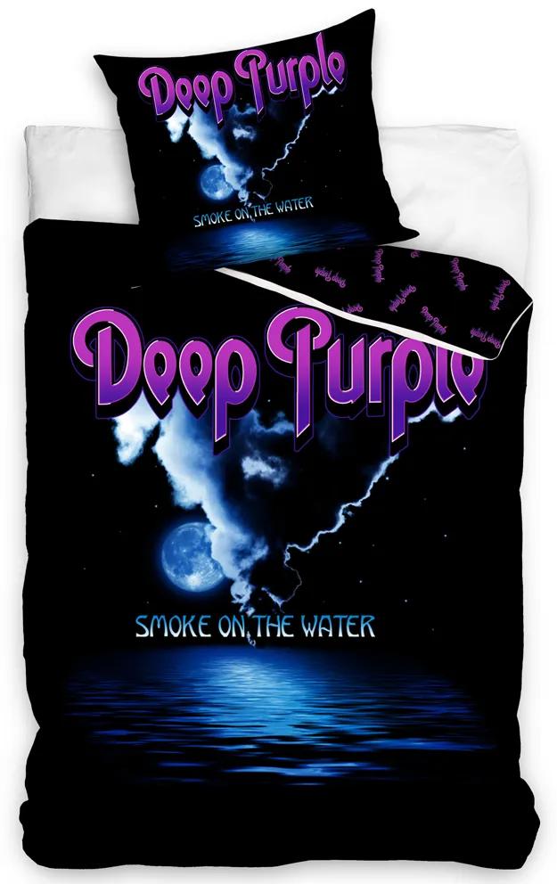 Carbotex Bavlněné povlečení Deep Purple Smoke On the Water 140x200 + 70x90 cm