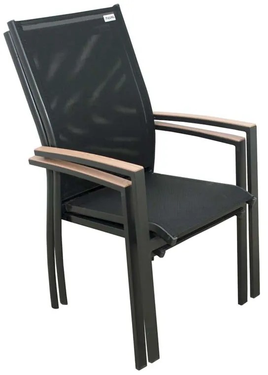 Zahradní křeslo EXPERT WOOD antracit, gastro, stohovatelné DP266EH061020