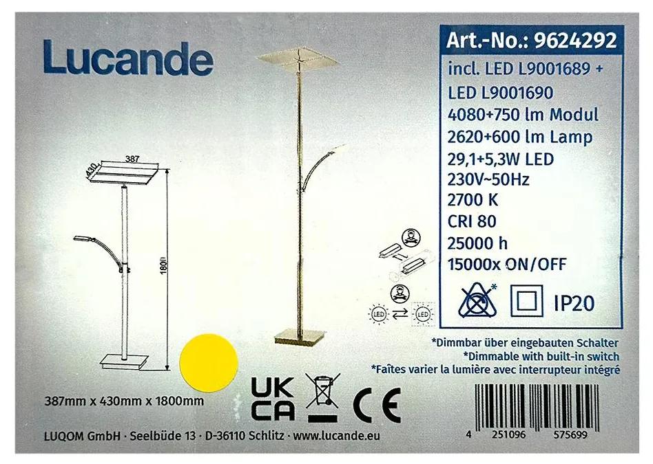 Lucande Lucande - LED Stmívatelná stojací lampa PARTHENA LED/29,1W/230V + LED/5,3W/230V LW0512