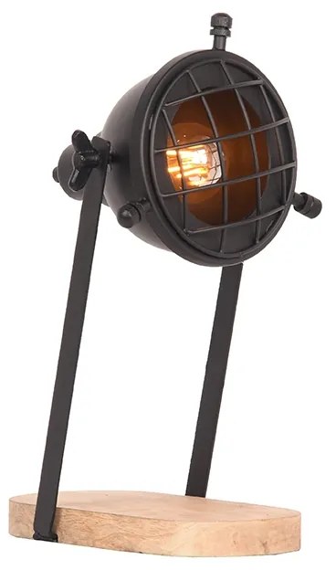 LABEL51 Černá kovová stolní lampa Vaart