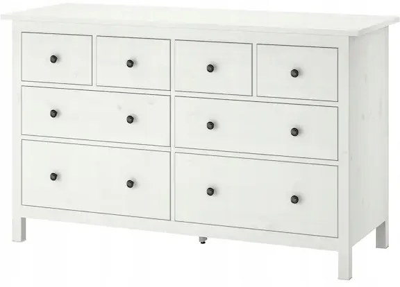 IKEA HEMNES Komoda 8 zásuvek 160x96 cm bílá mořená