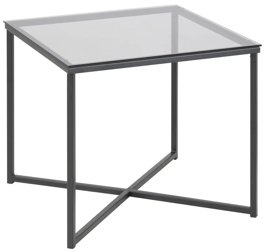 Bighome - Příruční stolek CROSS 50 cm, černá