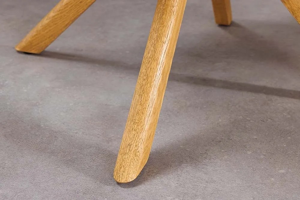 Designová otočná židle Maddison zelená / dub