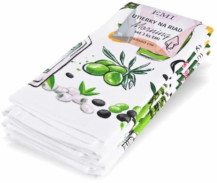 Utěrky na nádobí Olive Oil set 3 ks EMI