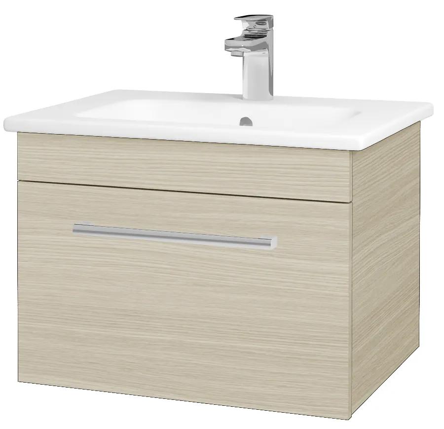 Dřevojas Koupelnová skříň ASTON SZZ 60 Varianta: N01 Bílá lesk / Úchytka T01 / D01 Beton