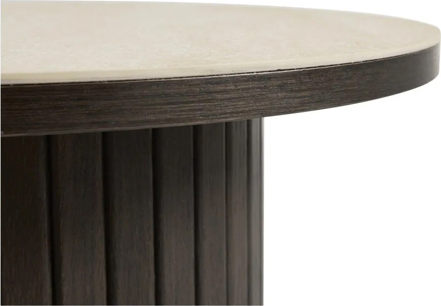 Kulatý odkládací stolek s keramickou deskou ø 50 cm Enna – Unique Furniture