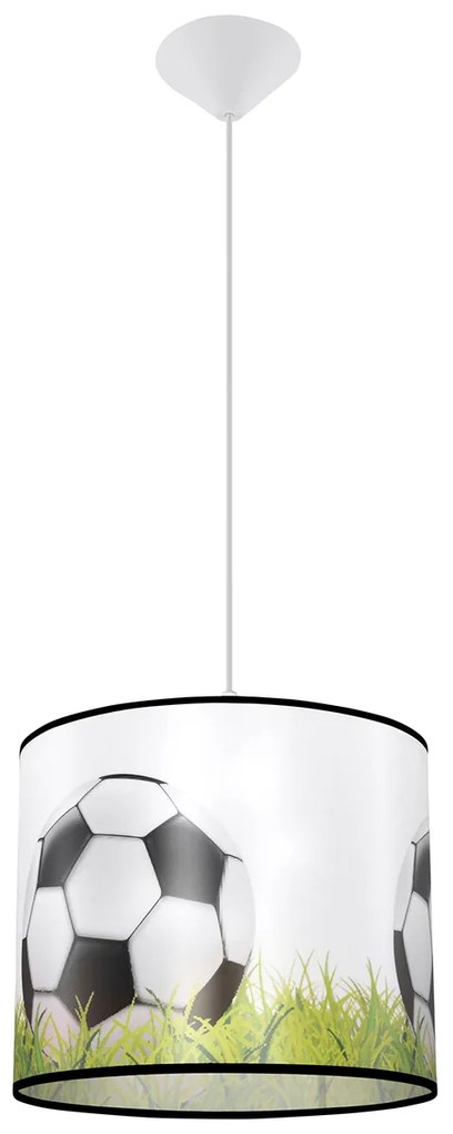 Dětské závěsné svítidlo Ball C, 1x plastové stínítko se vzorem, (fi 30cm)