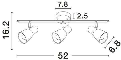 Designové bodové svítidlo Publico 52 bílé