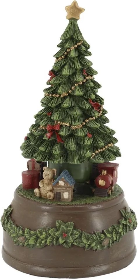 Hudební skříňka Cherry Noël Tree s vánočním stromečkem – Ø 10*19 cm