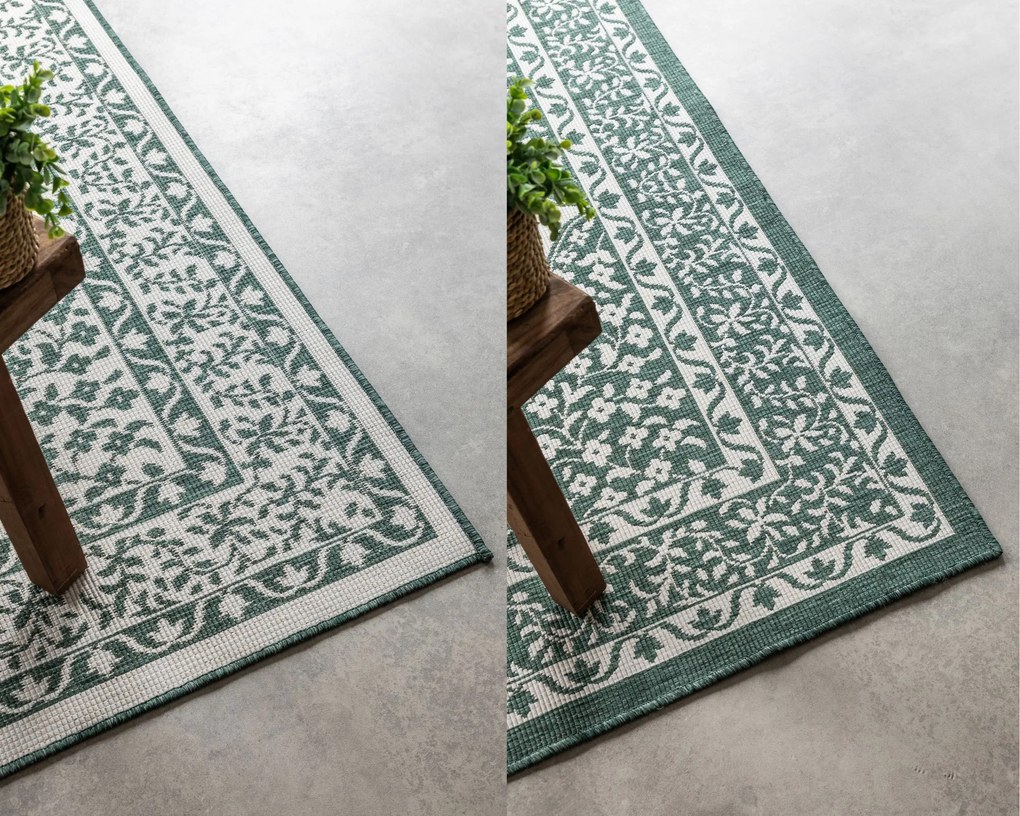 ELLE Decoration, Kusový koberec Gemini 106025 Green z kolekce Elle – na ven i na doma, 120x170, zelená, chodba / předsíň