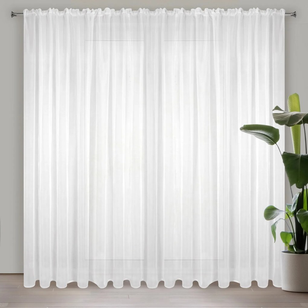 ZÁCLONA NA PÁSCE LUCY 350X250 CM BÍLÁ