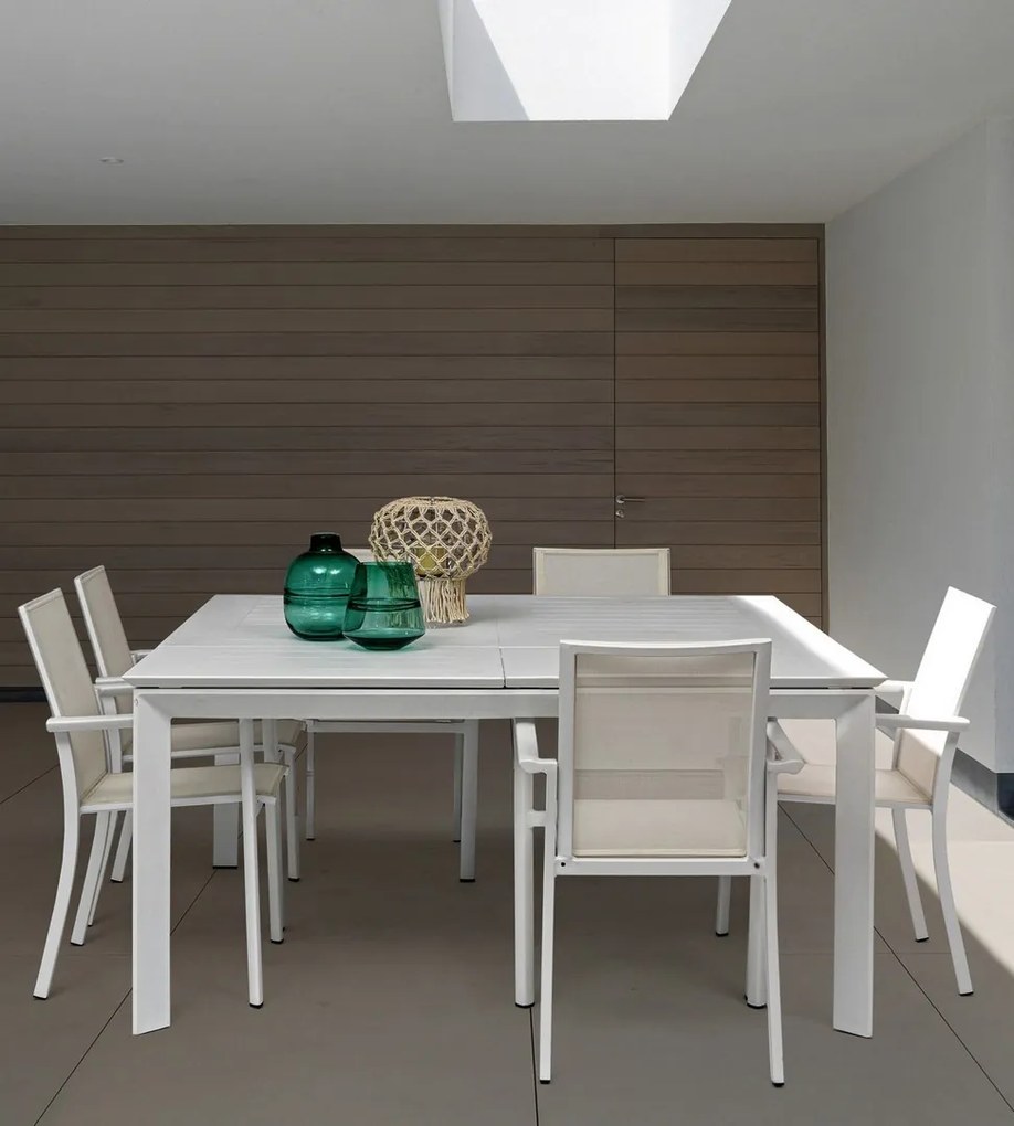 BIZZOTTO Rozkládací zahradní stůl KONNOR 160x110-160 cm bílý 0662754
