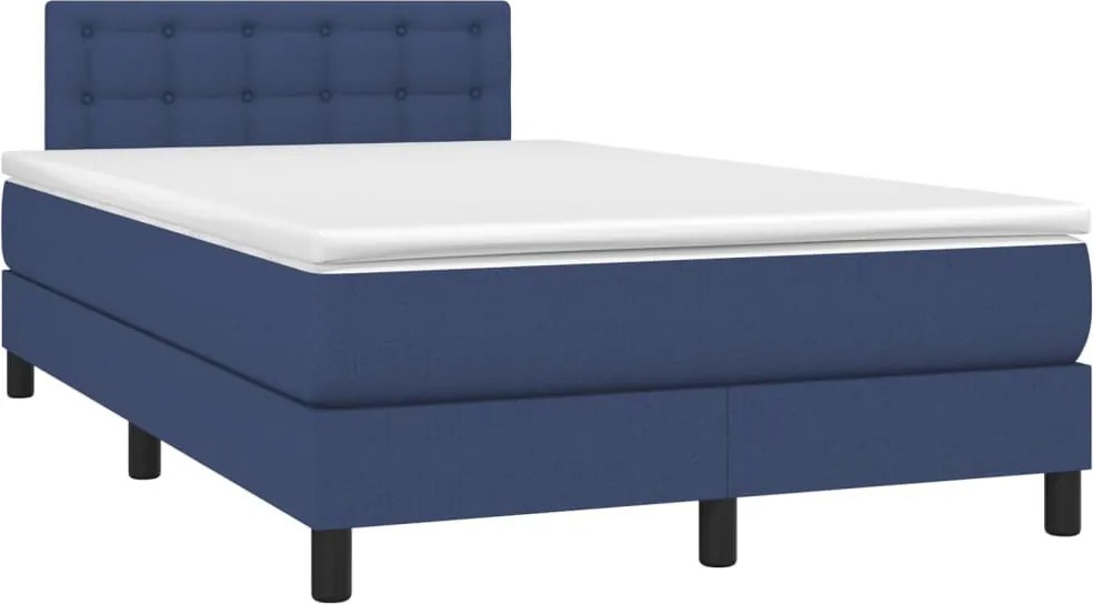 Box spring postel s matrací modrá 120x200 cm textil 3140367