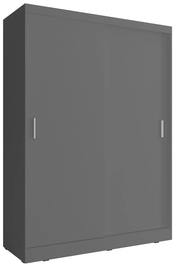 Malá šatní skříň Wiki 130 cm - grafit