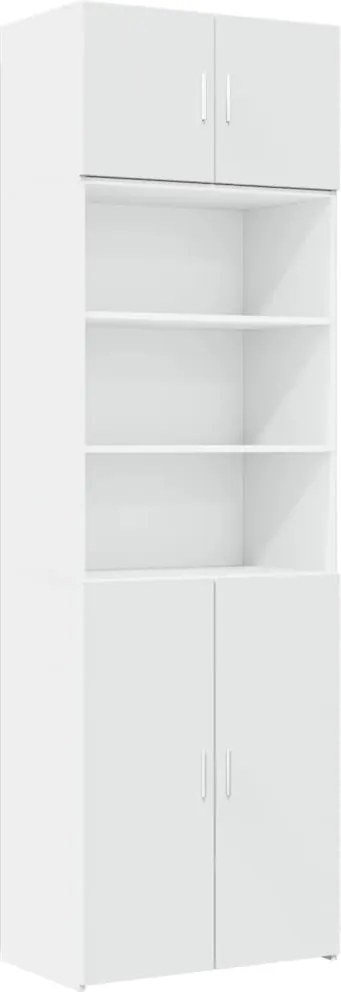 Úzká úložná bílá 70 x 42,5 x 225 cm kompozitní dřevo 3281315