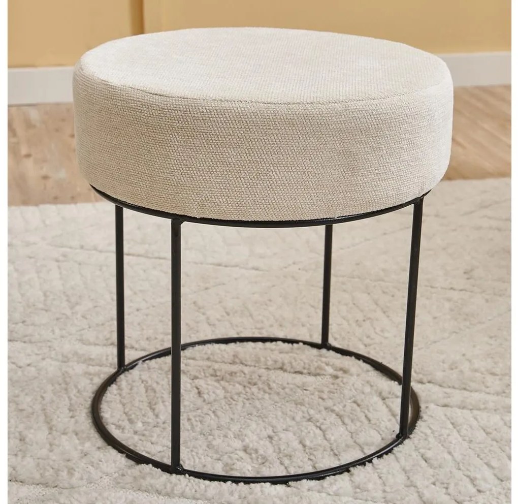Asir Taburet JAVI pr. 40 cm krémová 825BLC2380