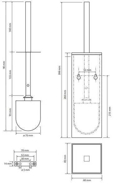 Bemeta White WC štětka na postav/zavěšení 102913094