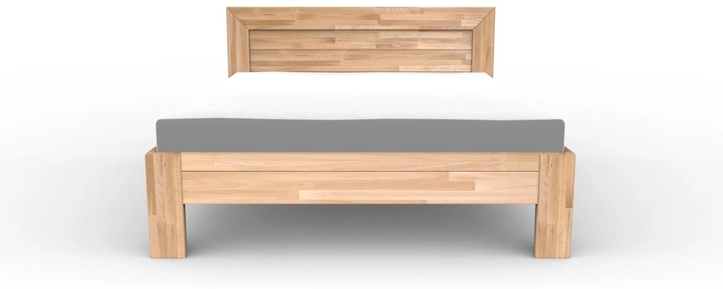 Masivní postel SALSA - Solwo Design Dřevo a odstín oleje: BUK Cink - Olej odstín BO102, Rozměr spací plochy: 200x200