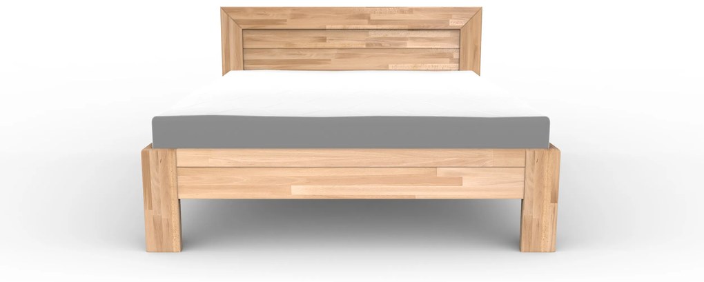 Masivní postel SALSA - Solwo Design Dřevo a odstín oleje: BUK Cink - Olej odstín BO105, Rozměr spací plochy: 200x200