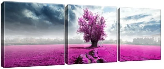 Tištěný obraz Strom na fialovém poli 90x30cm 2034A_3A