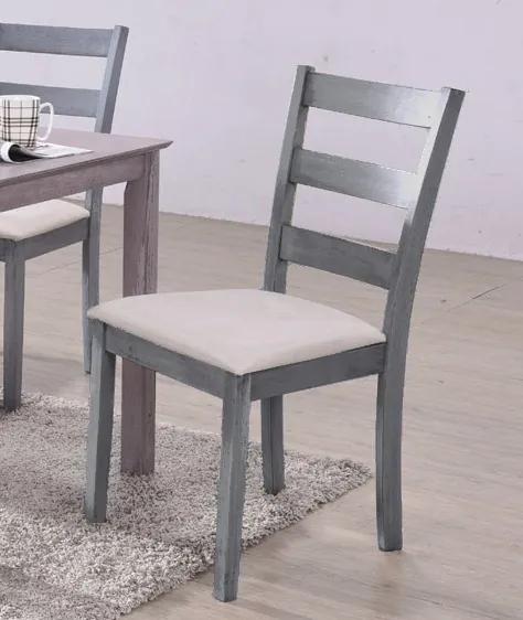Jídelní čalouněná židle v šedé platinové barvě KN1228