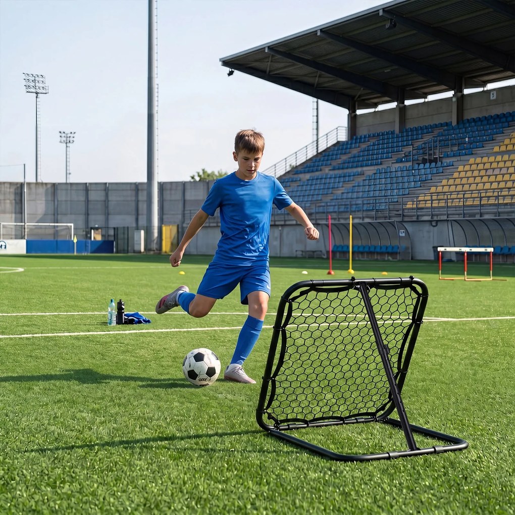 Costway Fotbalová odrazka Skládací fotbalová síť s 7 úrovní nastavení úhlu
