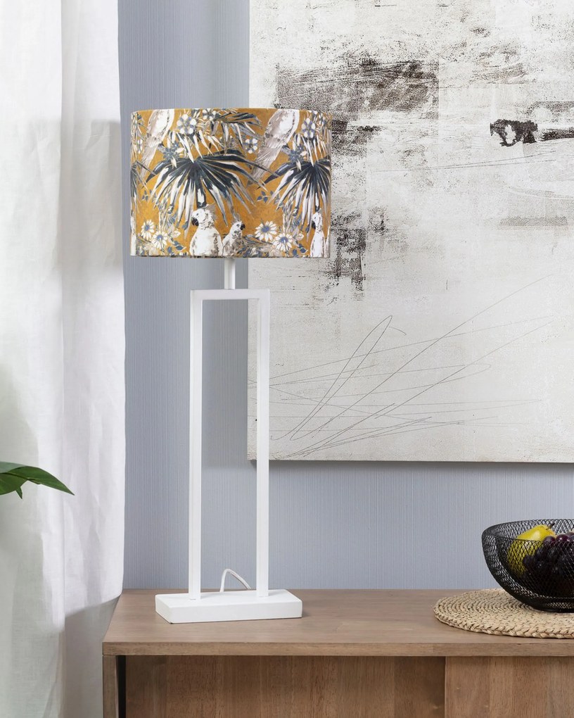 Stolní lampa White Parot 78cm