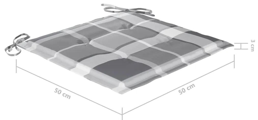 vidaXL Marketos Zahradní jídelní židle 6 ks s poduškami masivní akáciové dřevo