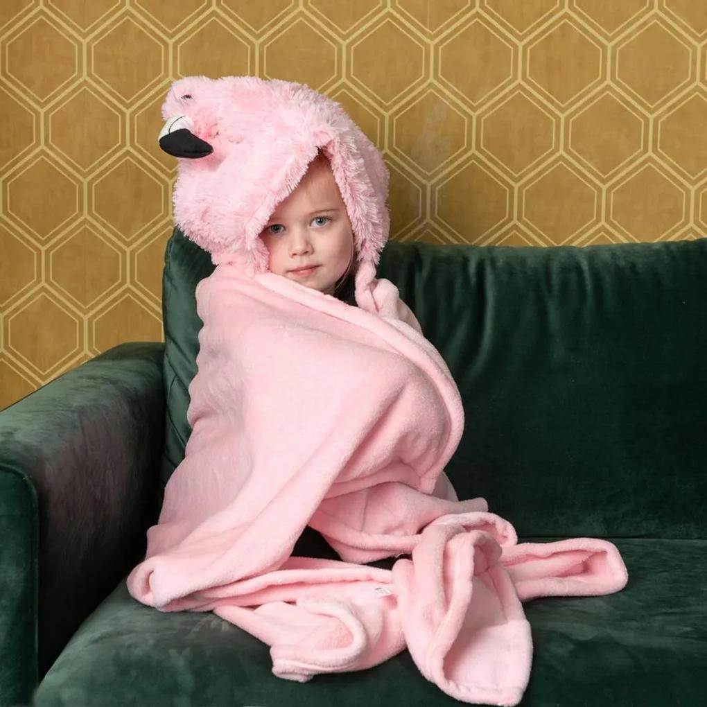 Cozy Noxxiez Hřejivá deka s kapucí se zvířátkem a tlapkovými kapsami Husky