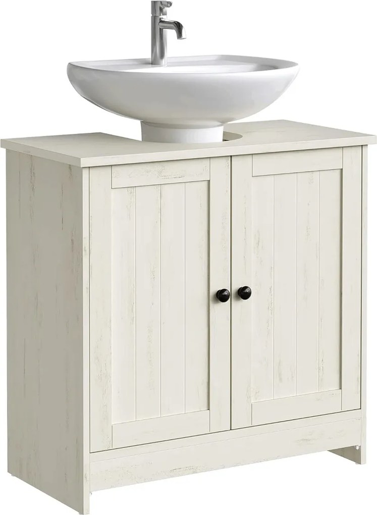 Koupelnová skříňka 60x30x61cm, mdf, bílá, AUK-E1155 WT