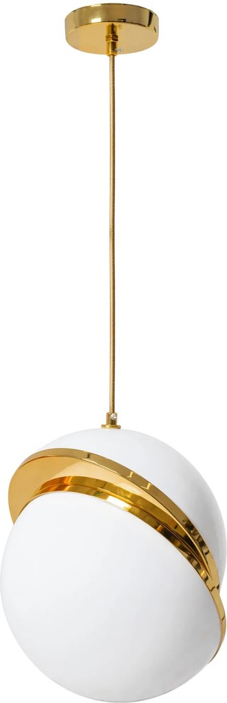 Toolight Toolight, závěsná stropní lampa akrylová koule 1xE27 APP481-1CP, bílá-zlatá, OSW-00598