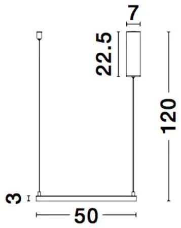 LED lustr Eterna 50 černé