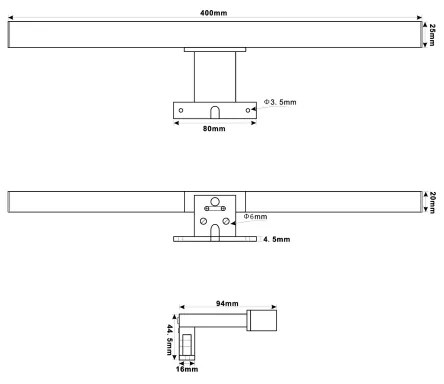 Top Light - LED Koupelnové osvětlení zrcadla OREGON LED/7W/230V 40 cm IP44