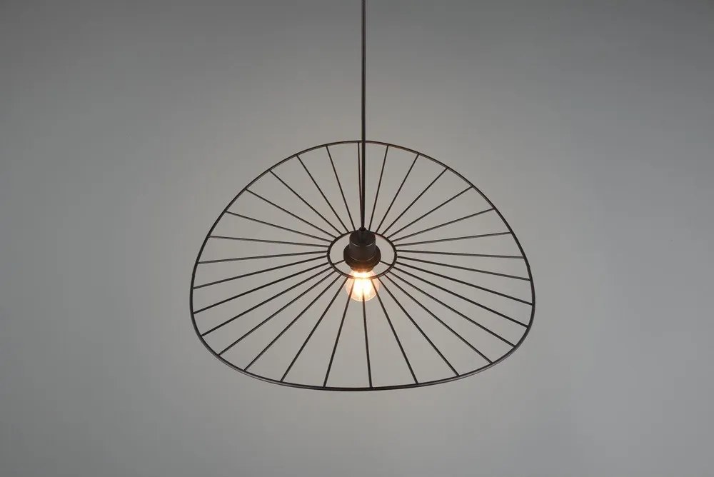 Matně černé závěsné svítidlo ø 60 cm Chapeau – Reality