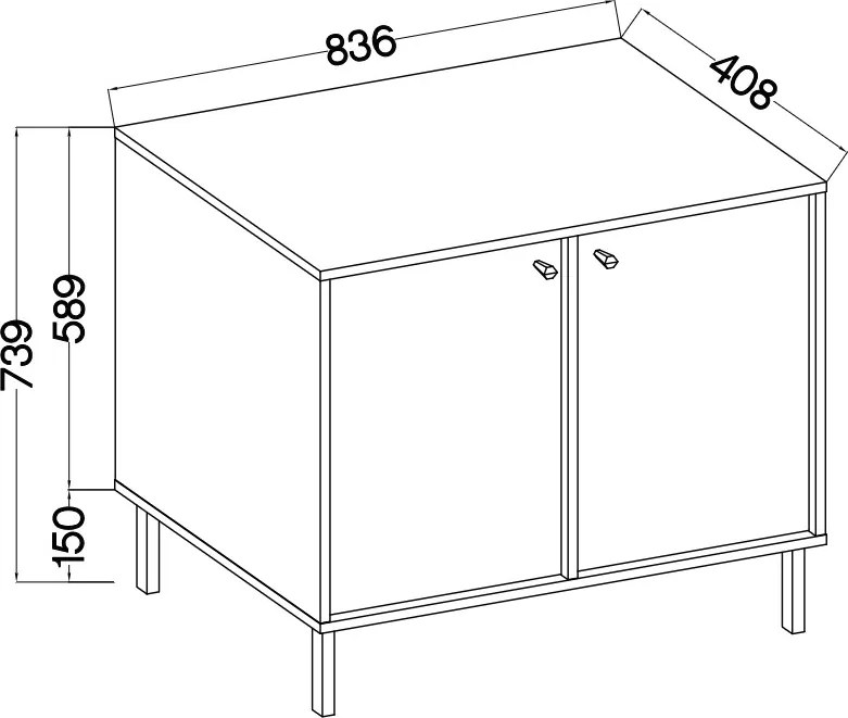 FALCO Komoda Tomila 812/2 Odstín: Béžová