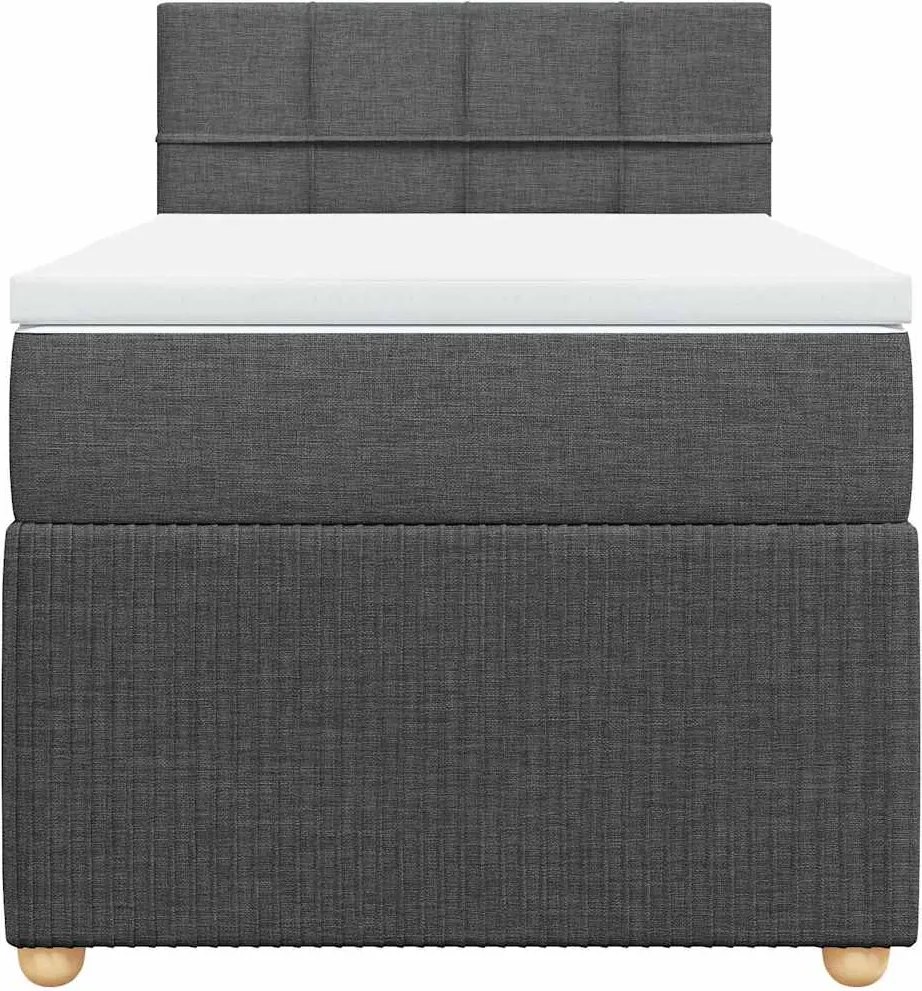 Box spring postel s matrací tmavě šedá 90x200 cm textil 3289640