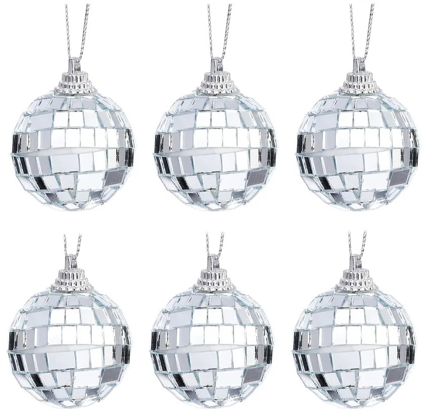 Plastové vánoční koule v sadě 6 ks ø 4 cm Mirror Ball Mini – Sass &amp; Belle