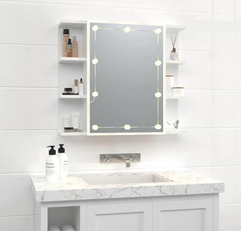 vidaXL Zrcadlová skříňka s LED 70 x 16,5 x 60 cm [808879] Barva: Černá