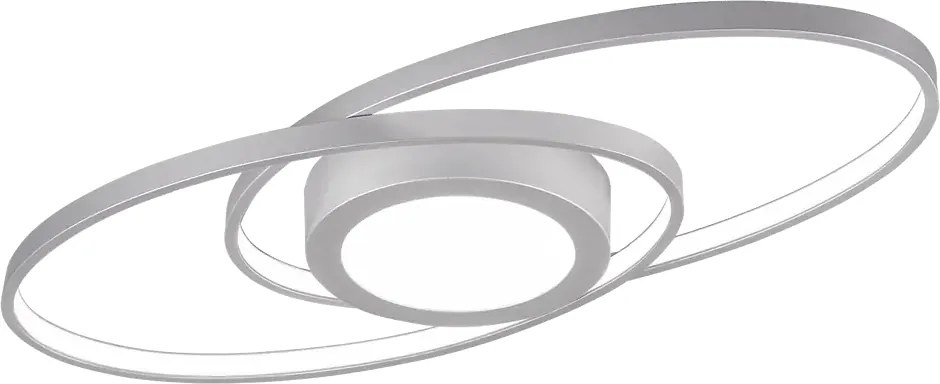 Trio Leuchten GALAXY LED stropní svítidlo stříbrné, 3400 lm, 28 W